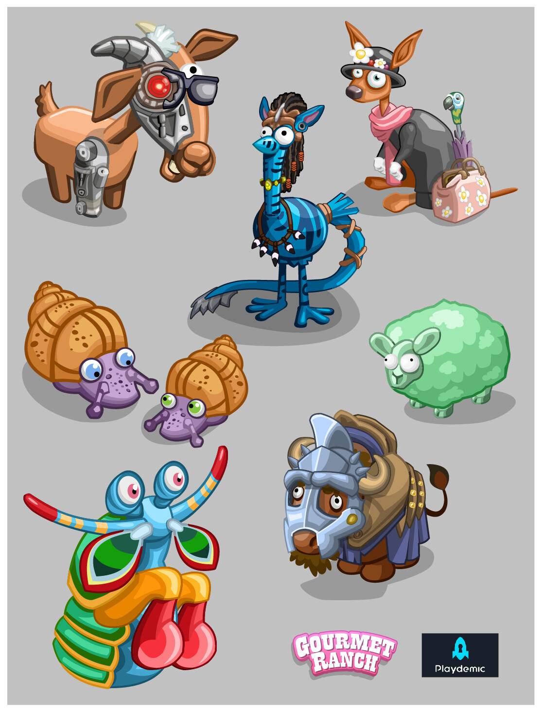 Stephanie Brookes - Gourmet Ranch Mobile Game Art for Playdemic