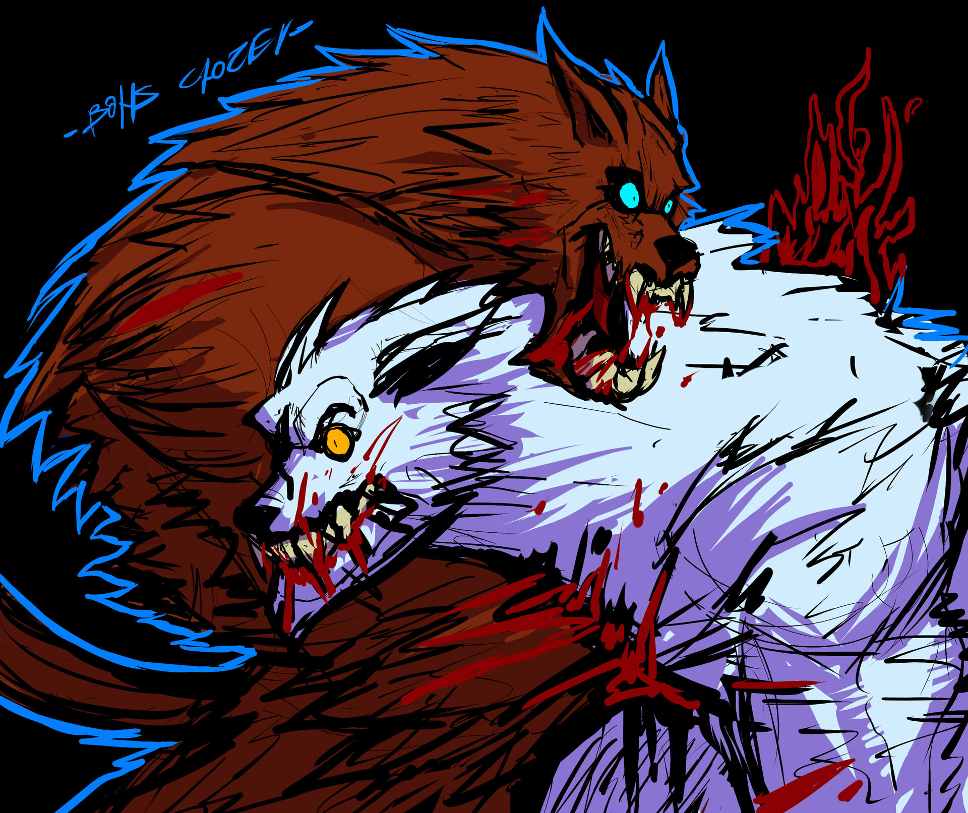 werewolf fight