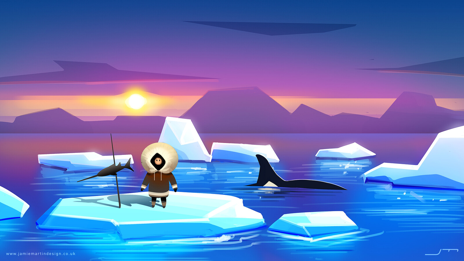 Jamie Martin - Glacier: Stylised Environment - game concept art