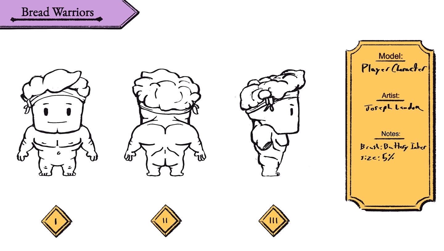 ArtStation - Bread Warrior Model Sheet