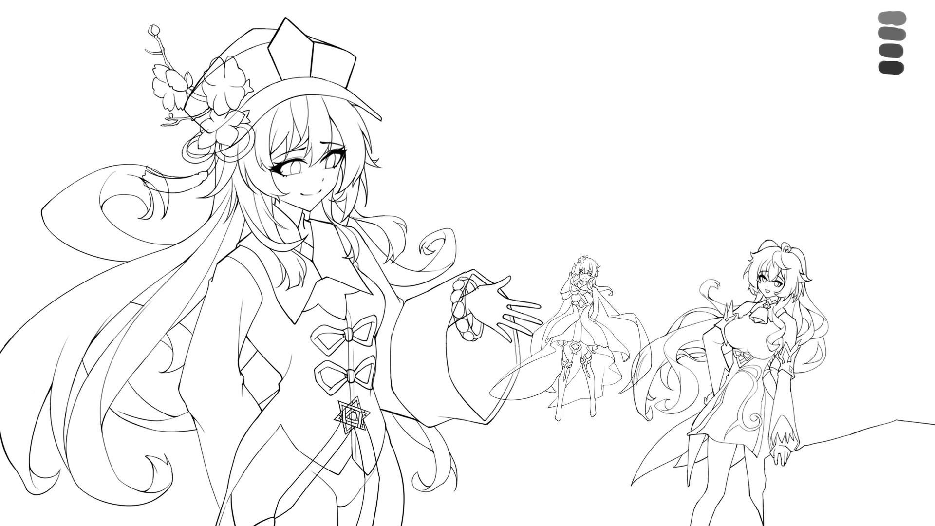 Wingfox workshop - Genshin Impact Art-Game Character Illustration