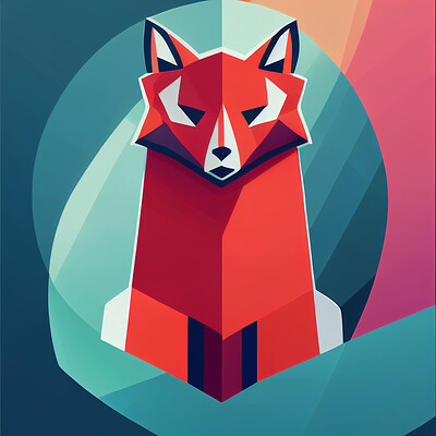 Geometric Fox Wallpaper