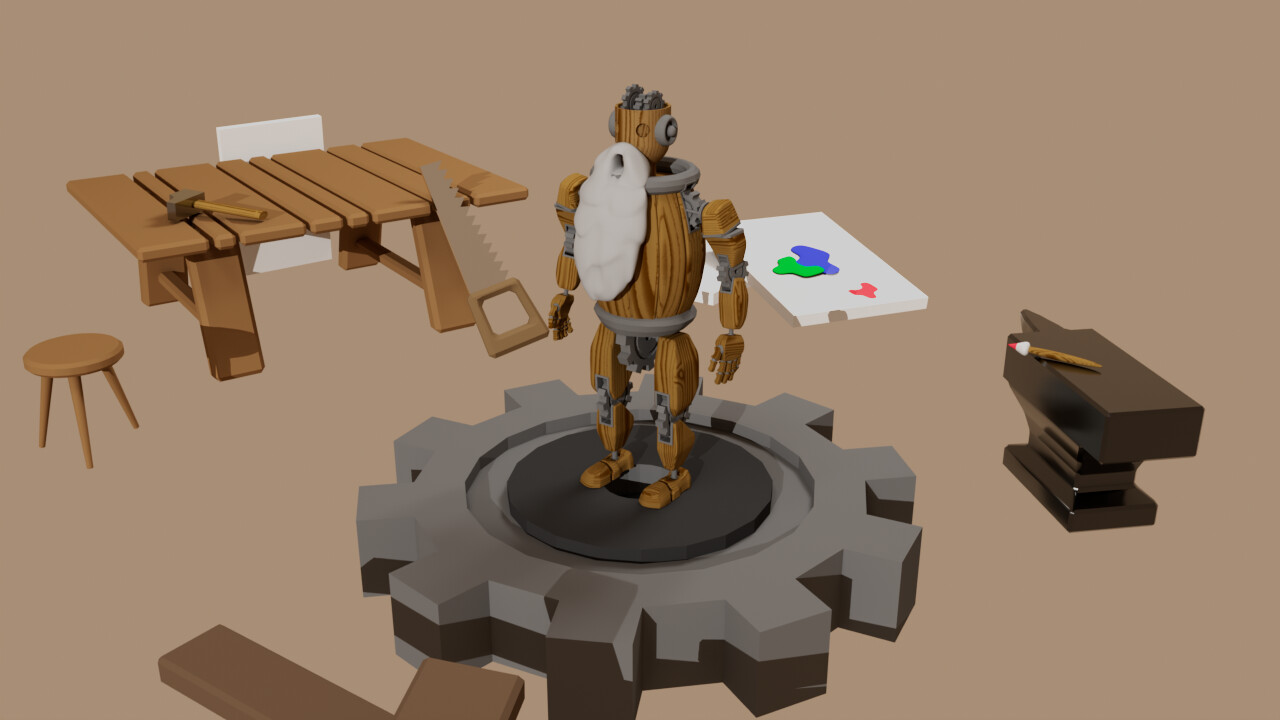 ArtStation - the automaton of Leonardo da Vinci_2