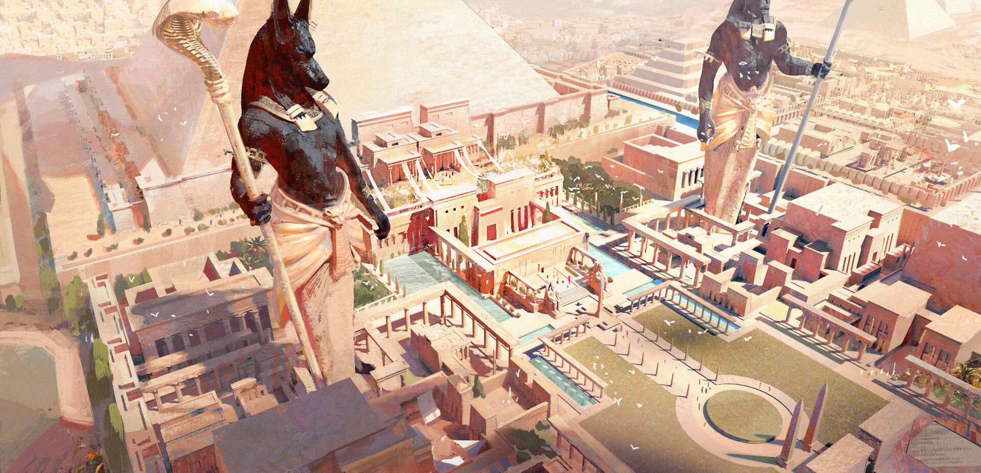 ArtStation - daily sketch: Egypt civilization temple