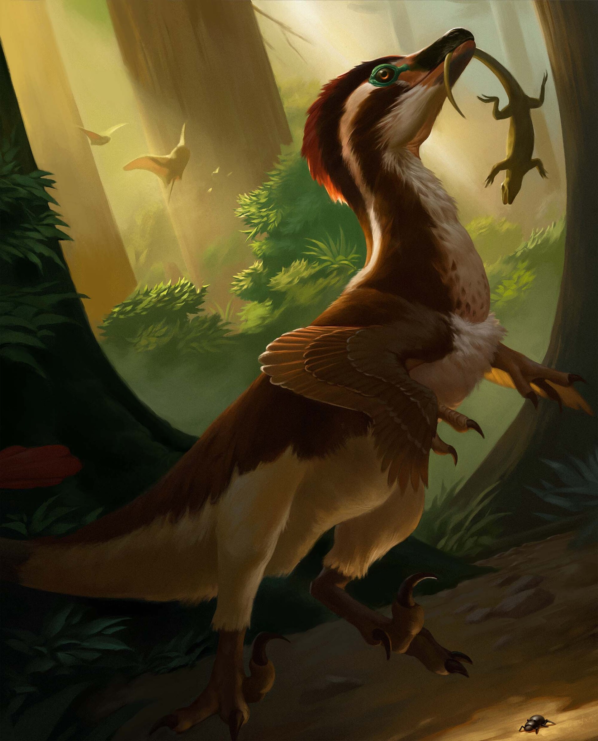 ArtStation - THE HIDING HUNTRESS (L.mcmasterae a Troodontid)