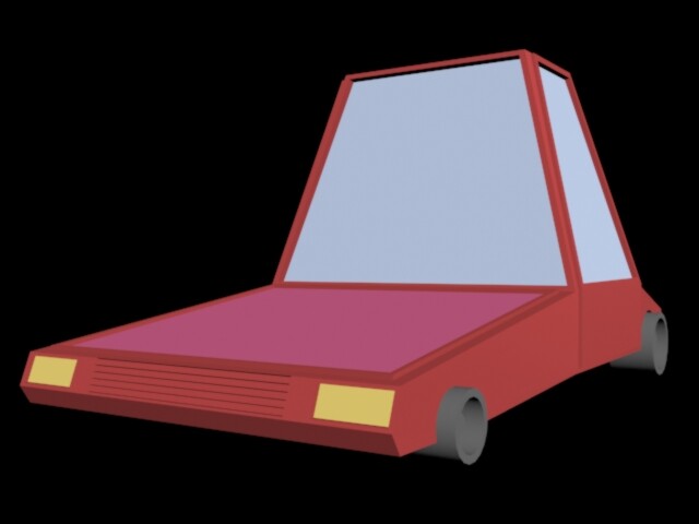 ArtStation - Low poly car.