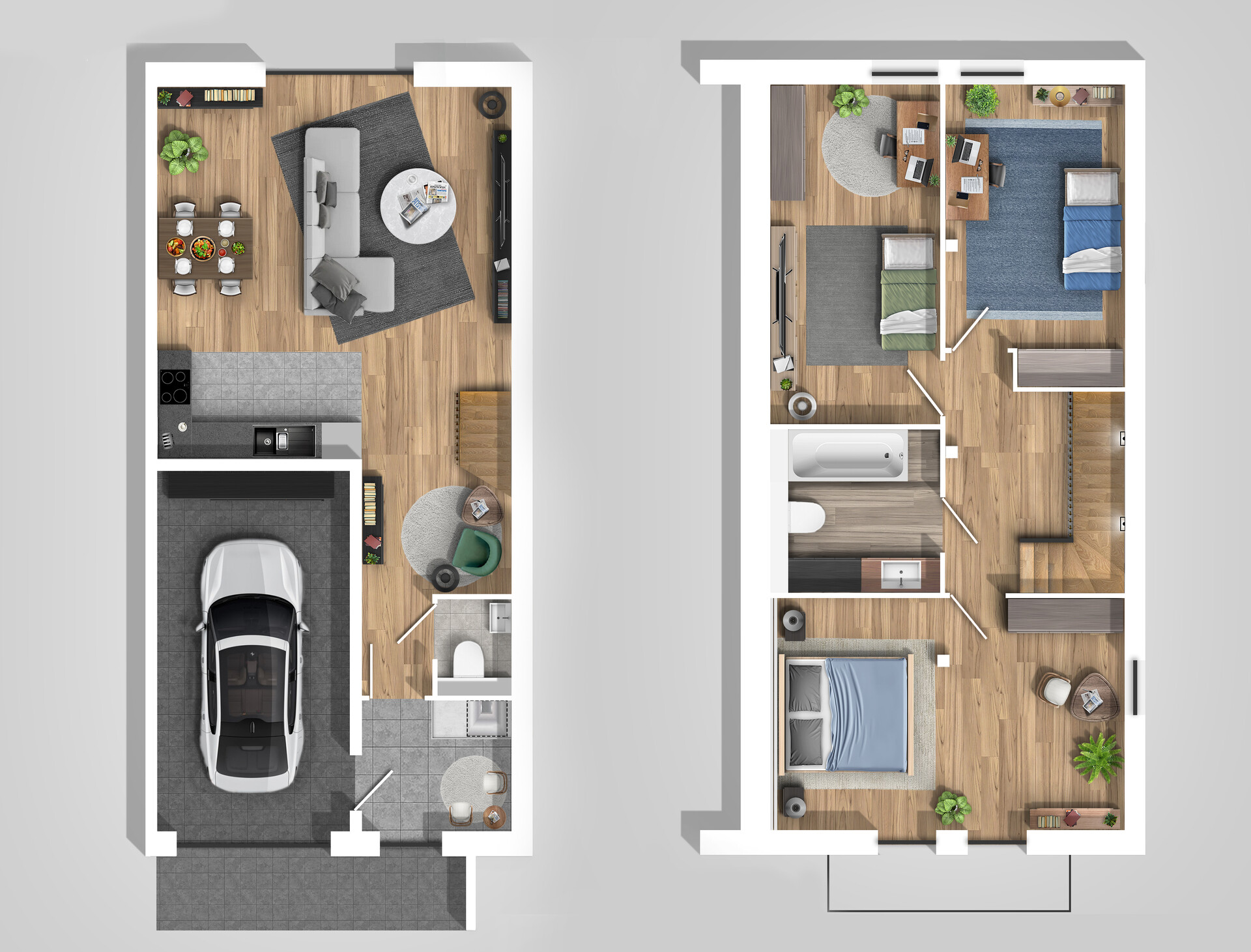 ArtStation - 2D plan - interior arrangement of the one-family house