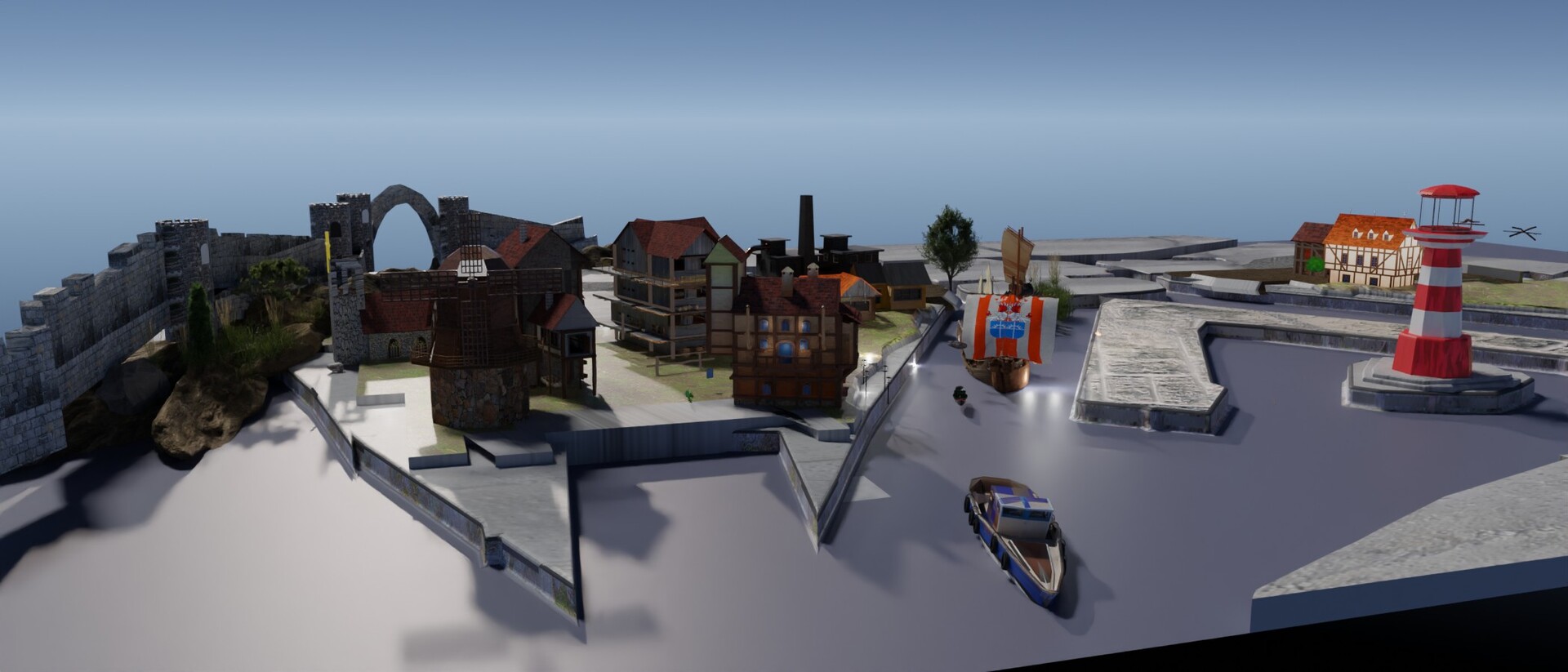 ArtStation - Medieval harbour Work in Progress