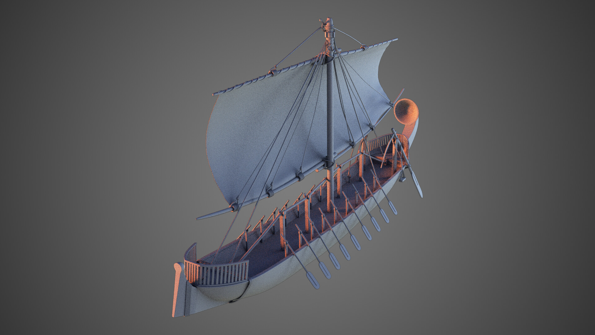ArtStation - Ancient Egypt ship // Midpoly
