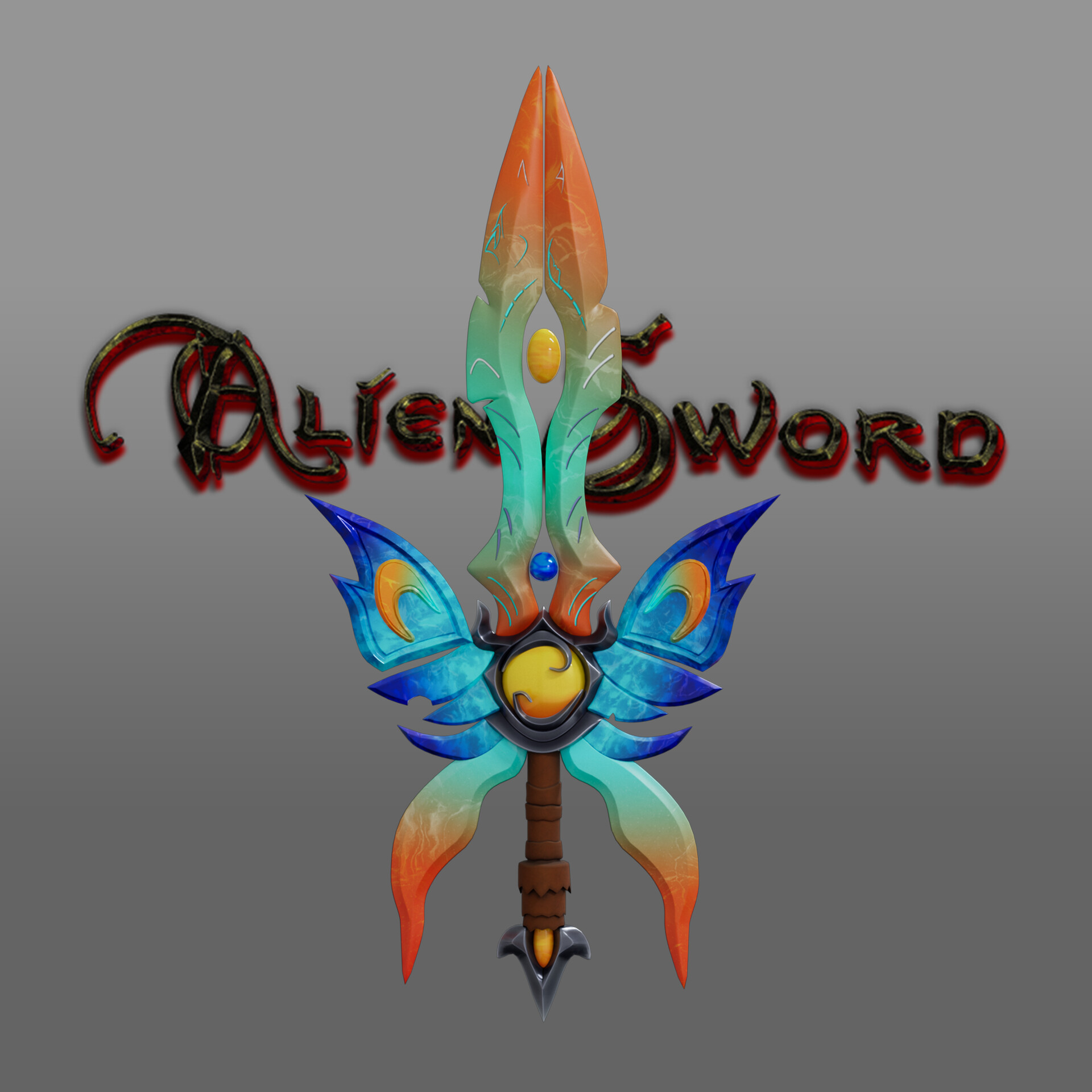 ArtStation - Stylized Alien Sword