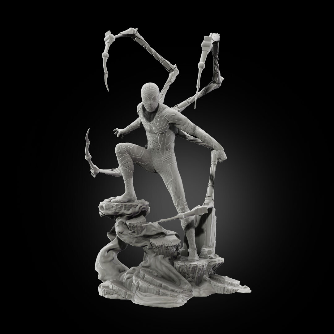ArtStation - Iron Spiderman statue