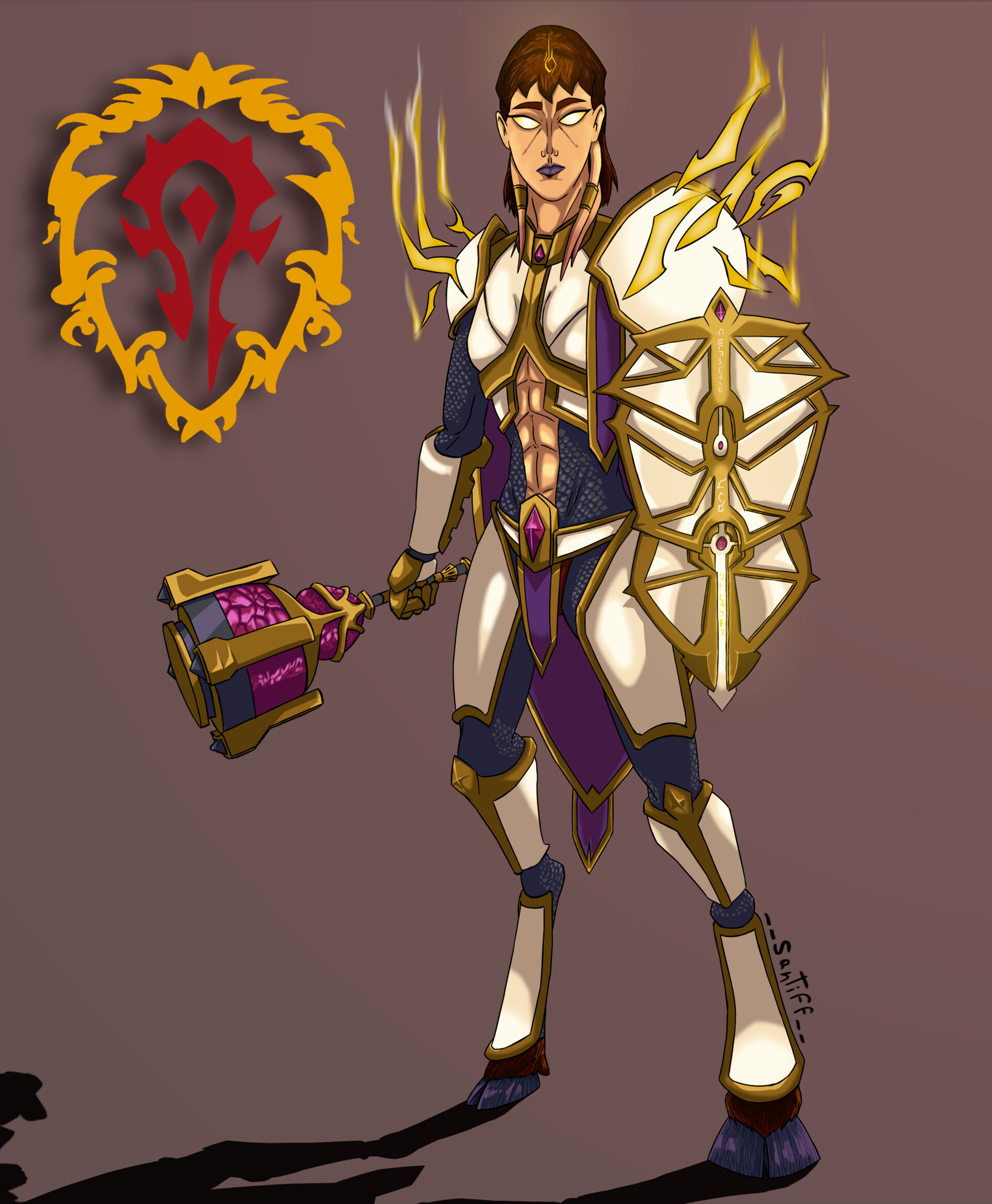 ArtStation - Allied race: mixed race (human draenei)