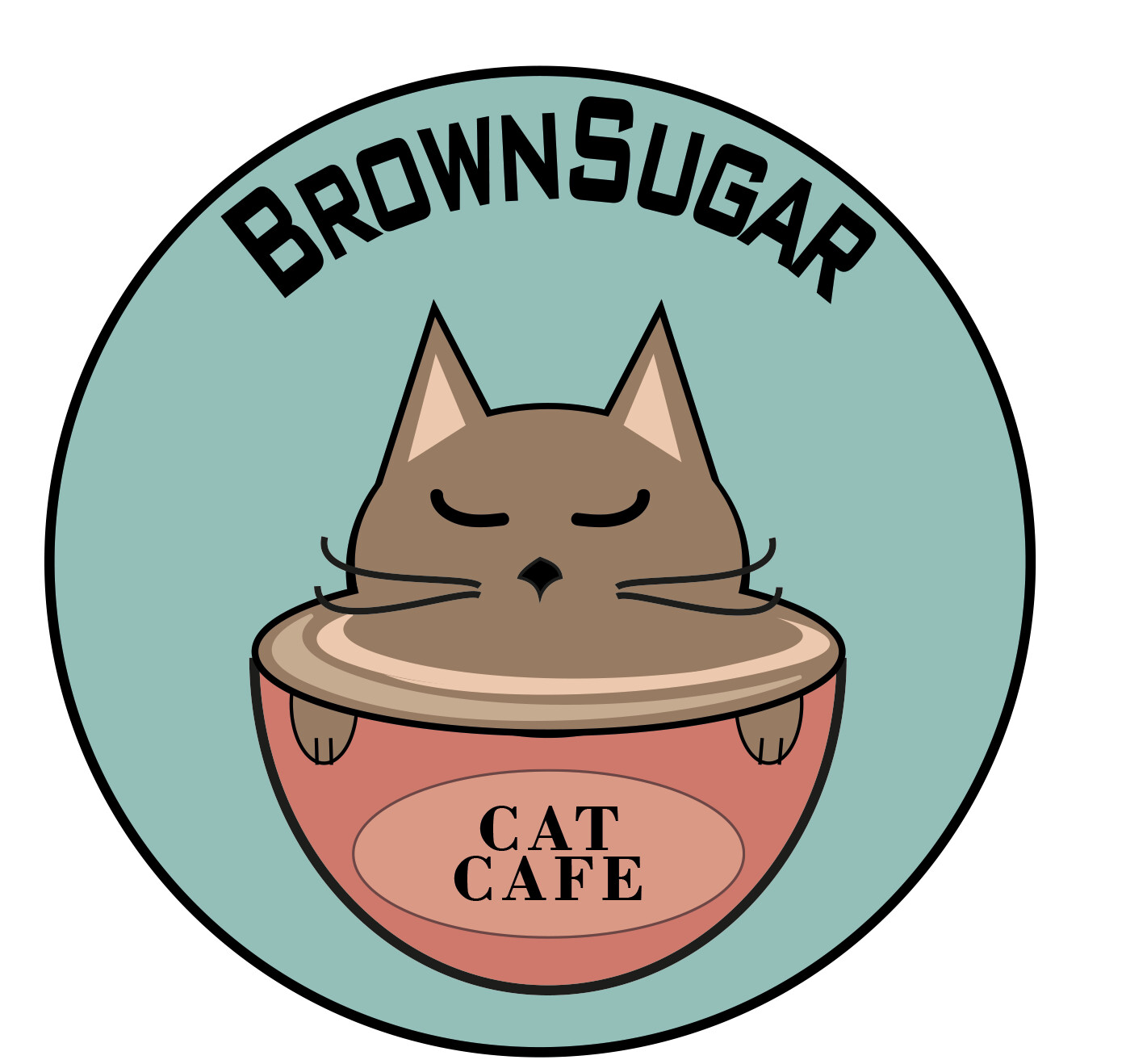 ArtStation - Cat Cafe Logo