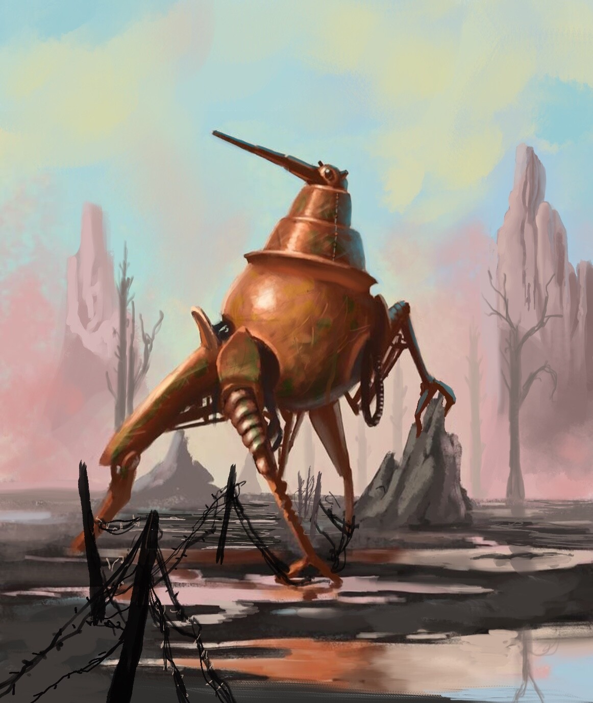 ArtStation - WWI Mosquito Mech