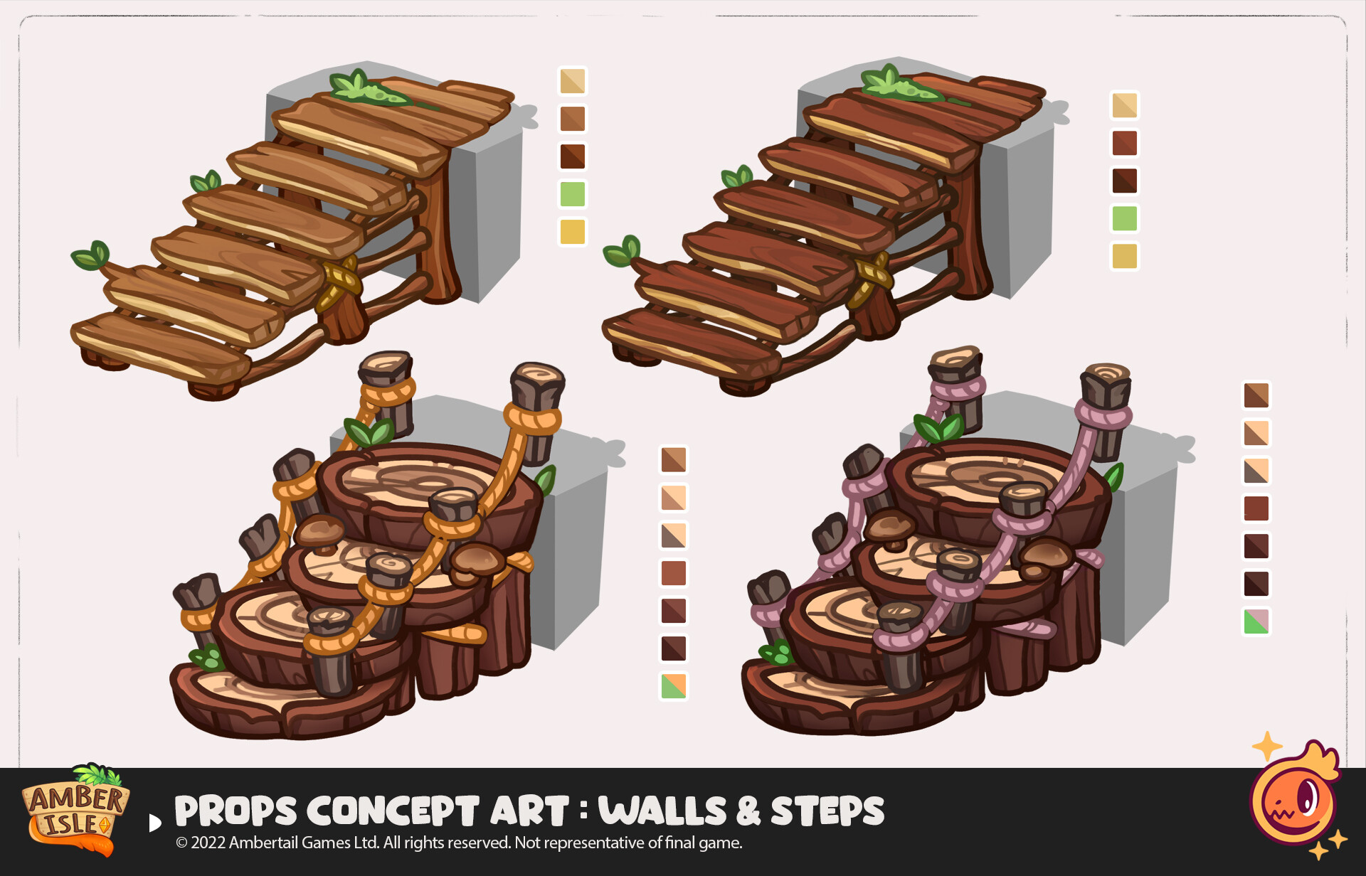 Inès Rotzinger - Amber Isle - Wall and Steps - Wall and Floor Textures