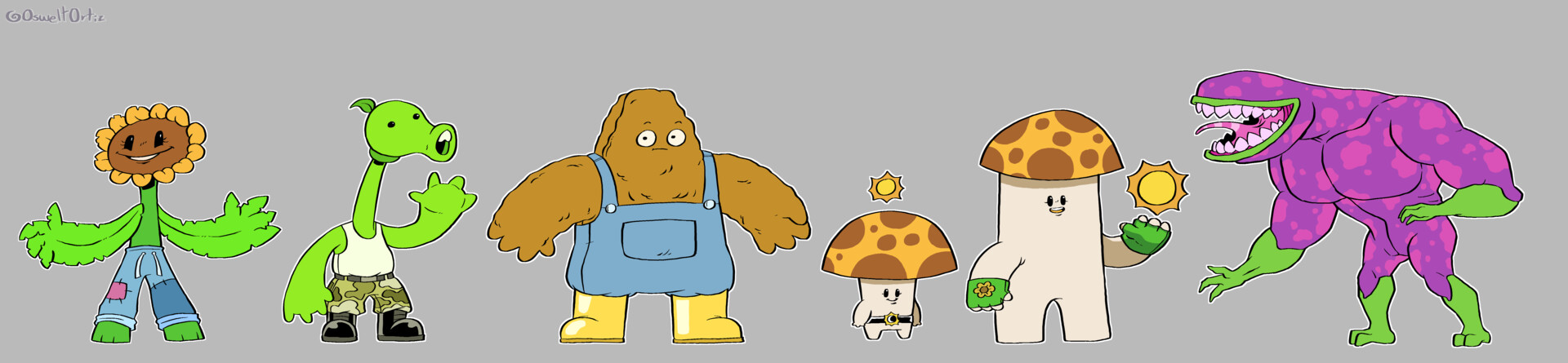 ArtStation - Plants VS Zombie - Humanoid Plant Design