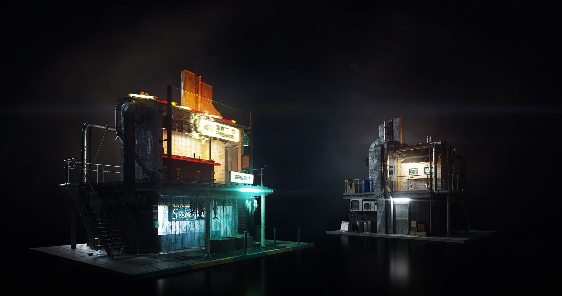 KitBash3D - Cyber District - 3D Asset Kit | Premium Assets for Movies ...