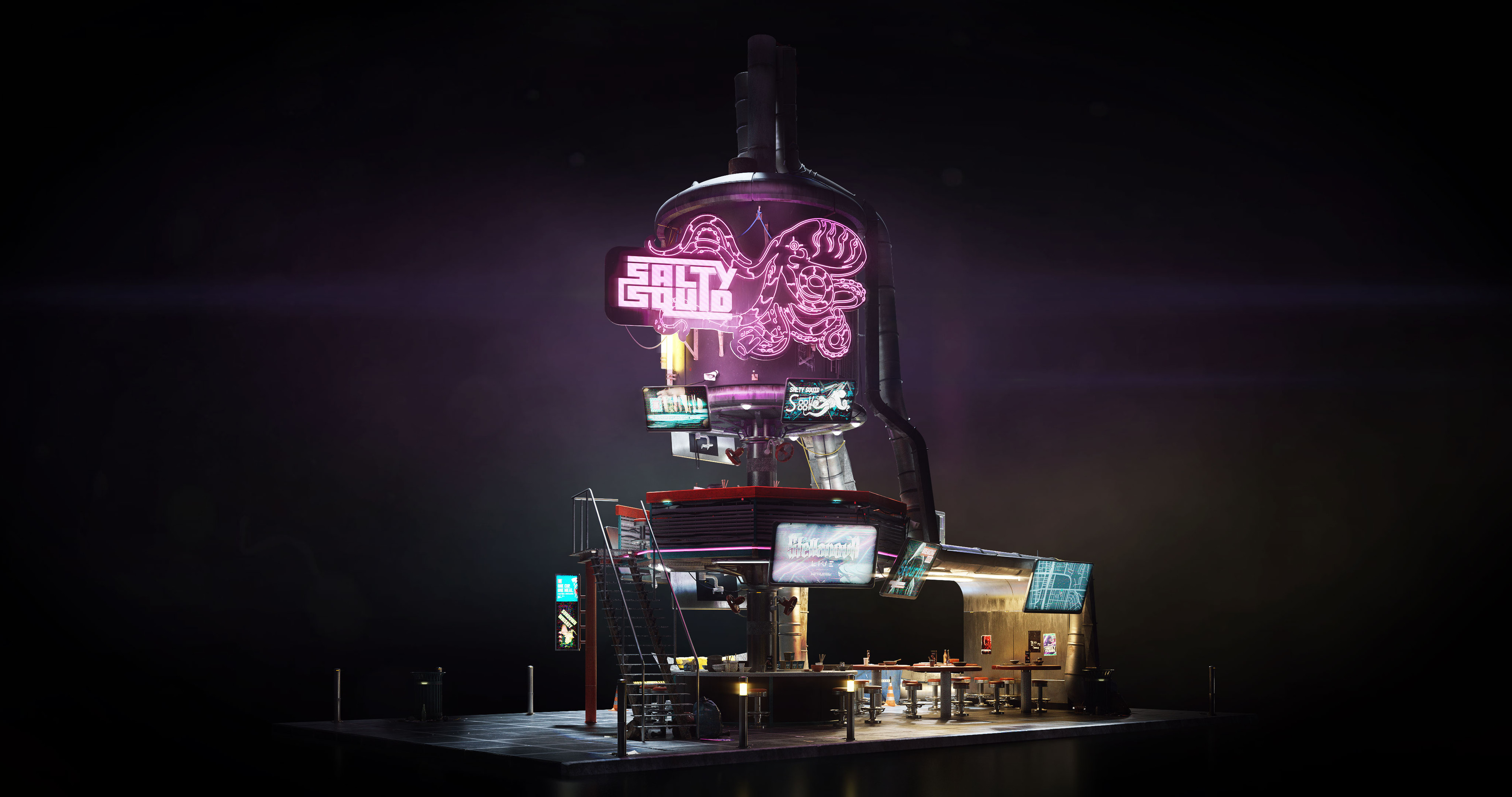 KitBash3D - Cyber District - 3D Asset Kit | Premium Assets for Movies ...