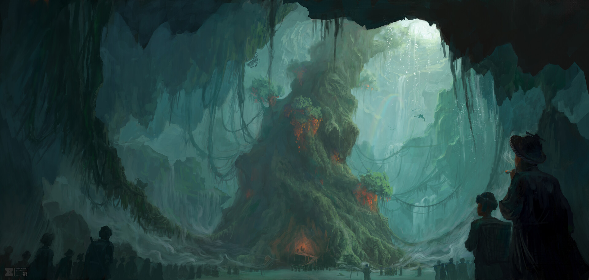 ArtStation - 《southwest rain·worship the tree god》
