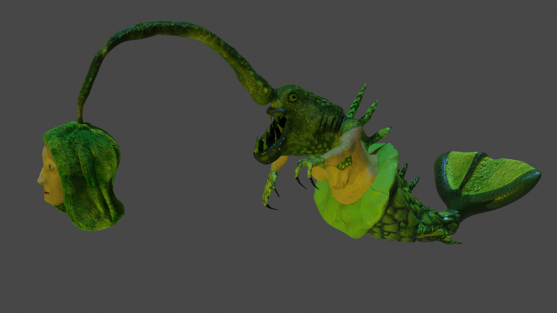 ArtStation - The Angler-Fish Mermaid