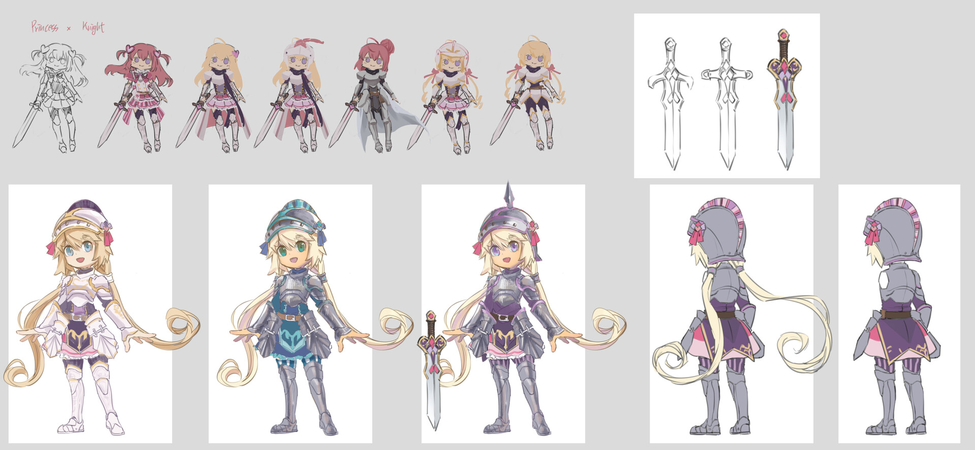 Vitis Chen - Character Design - Princess x Knight