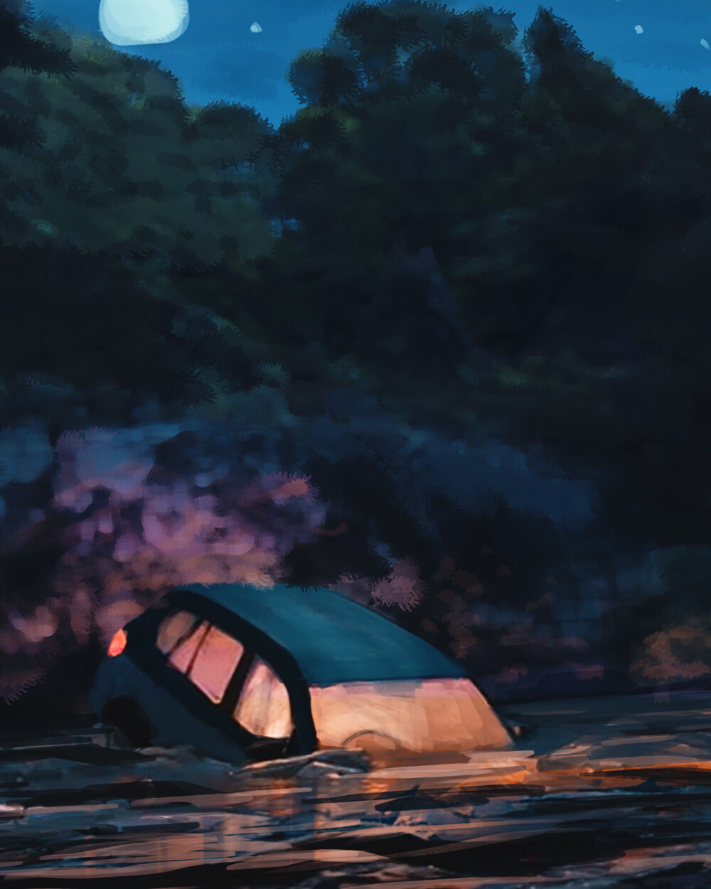 ArtStation - the car is sinking