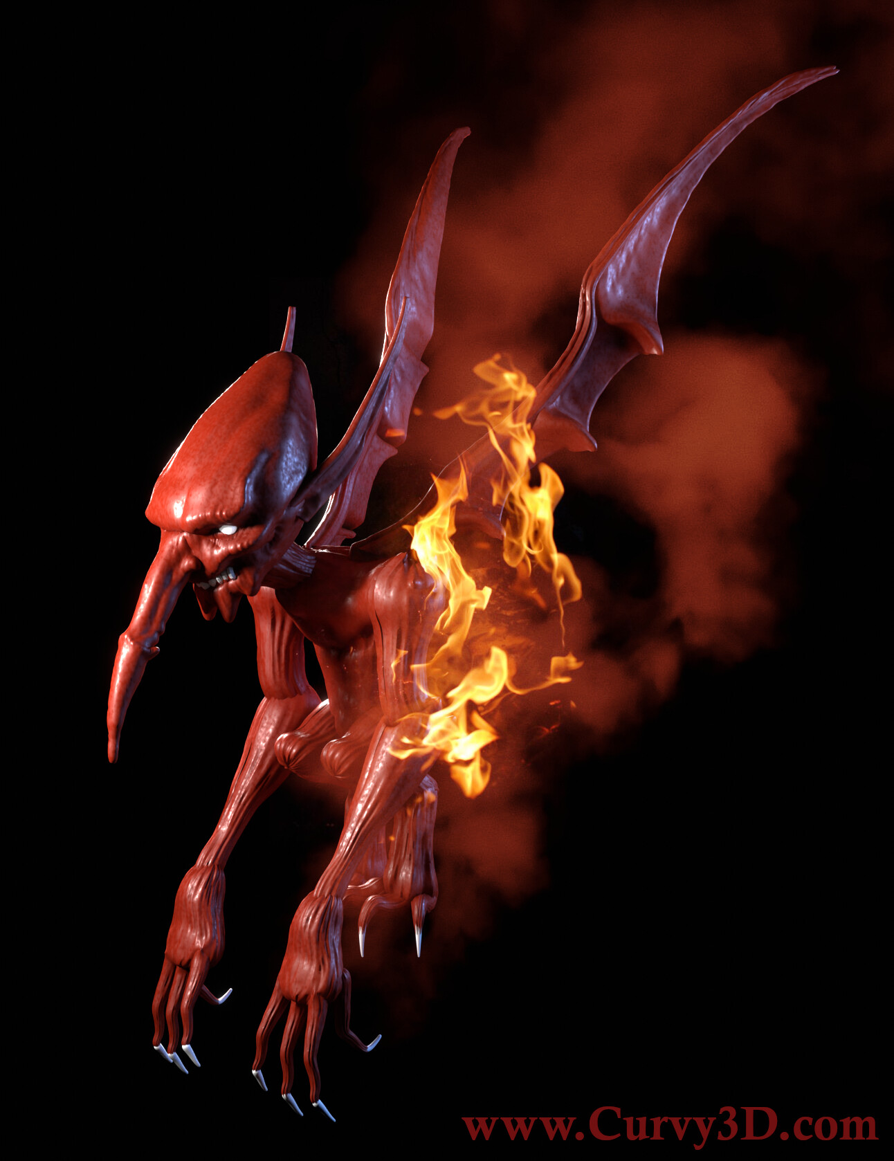 Curvy 3D - Mephit - Fire Flemental