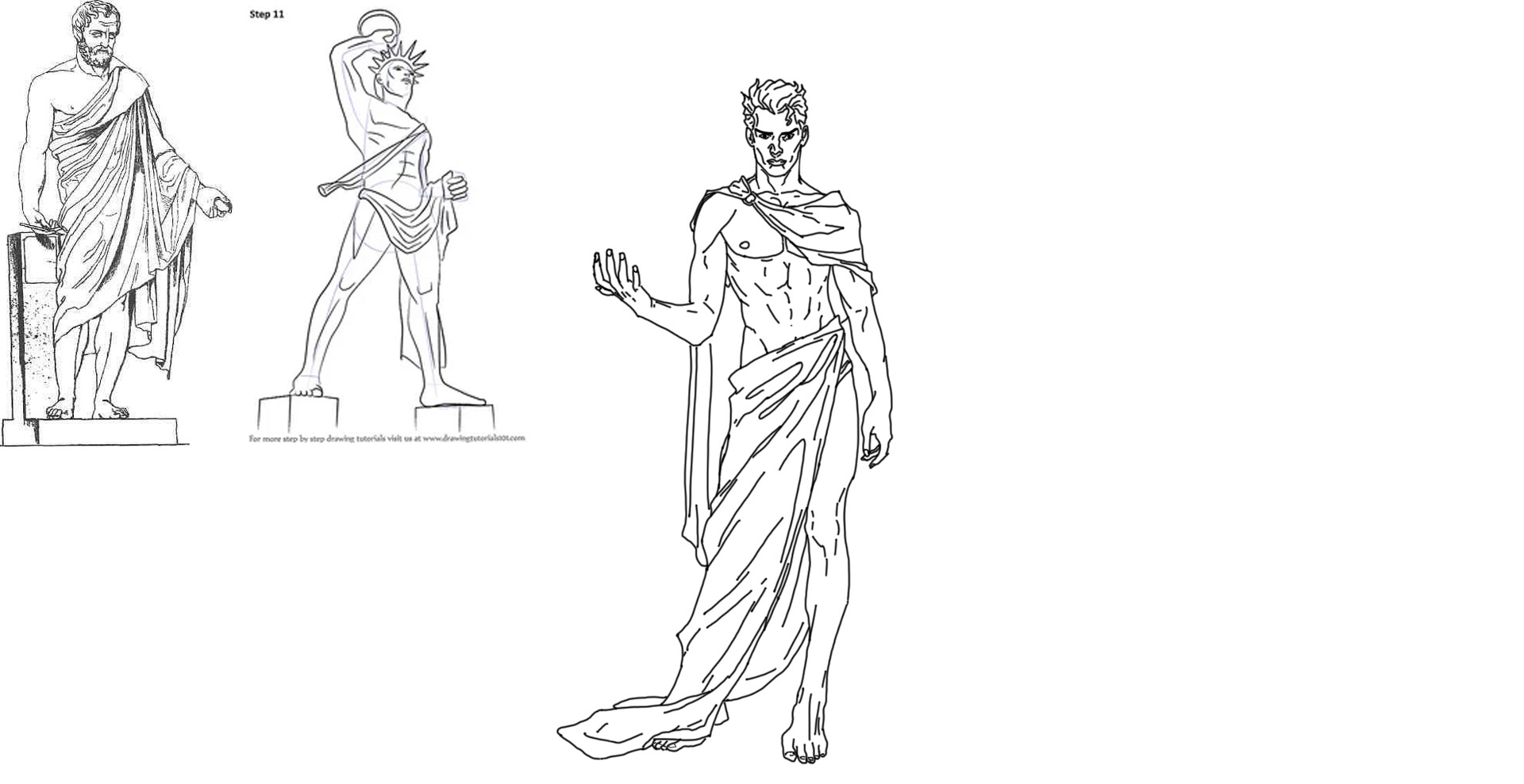 ArtStation - Drawing of a man with sketches