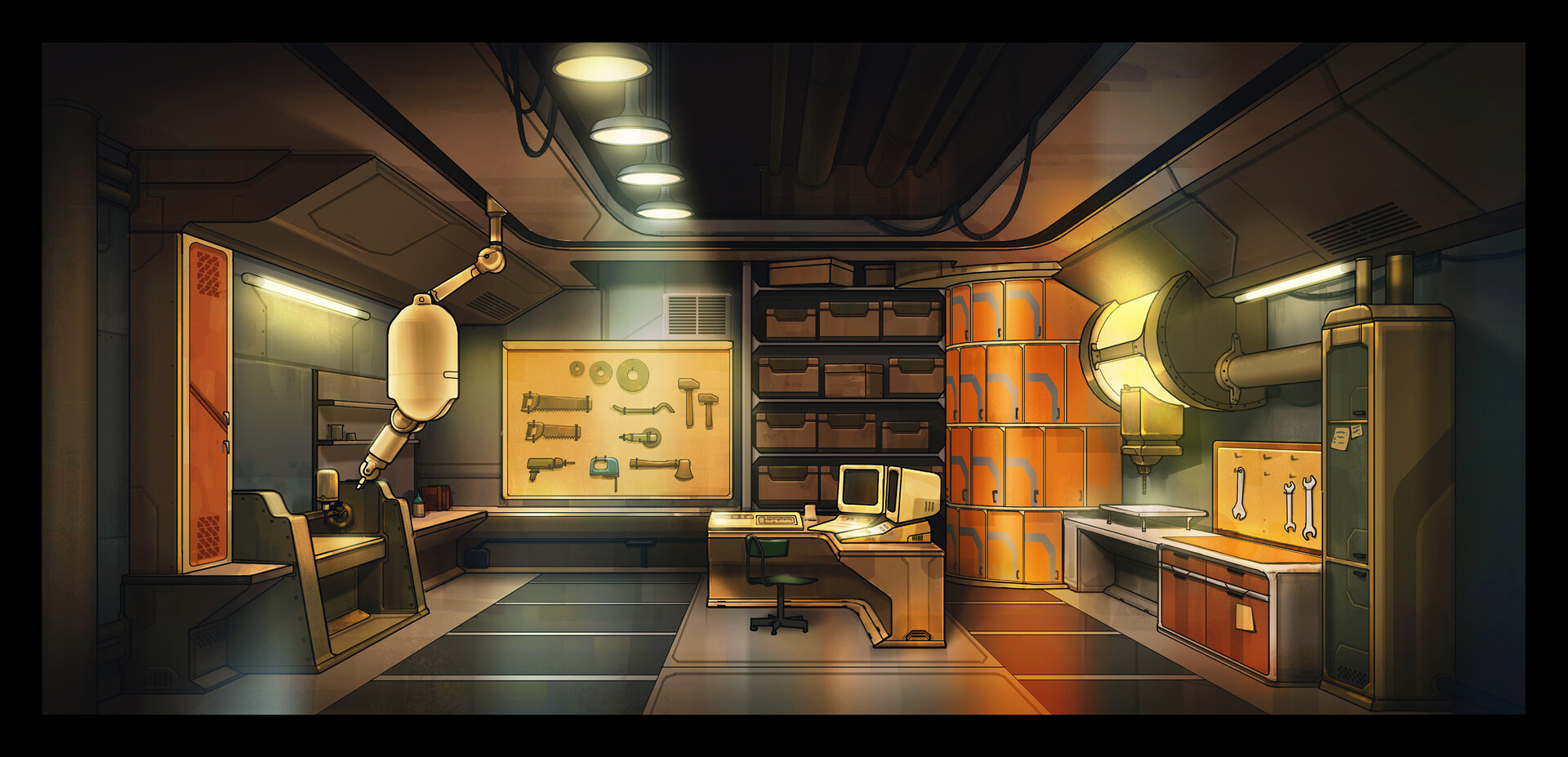 ArtStation - workshop room concept