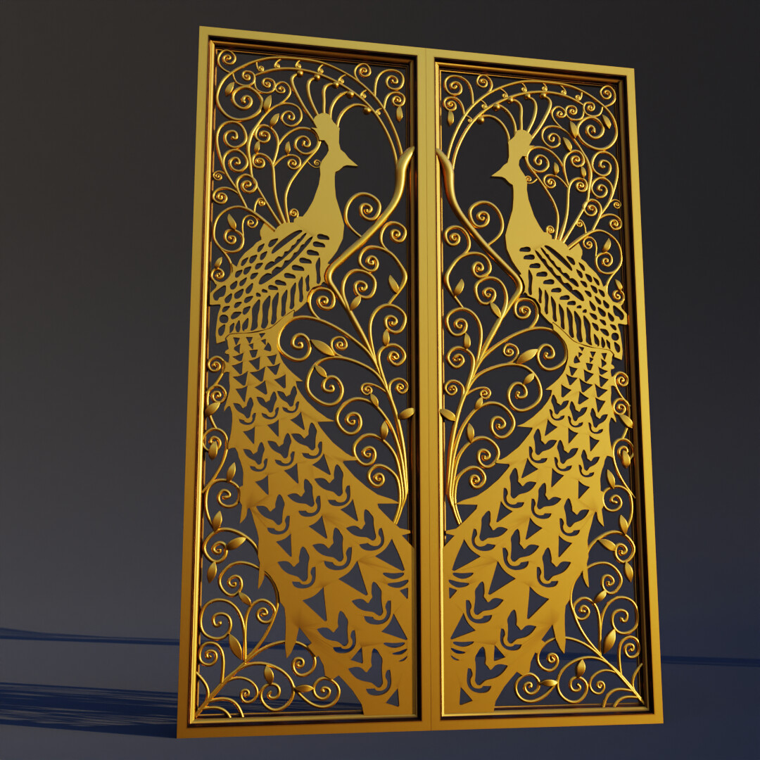 ArtStation - peacock door