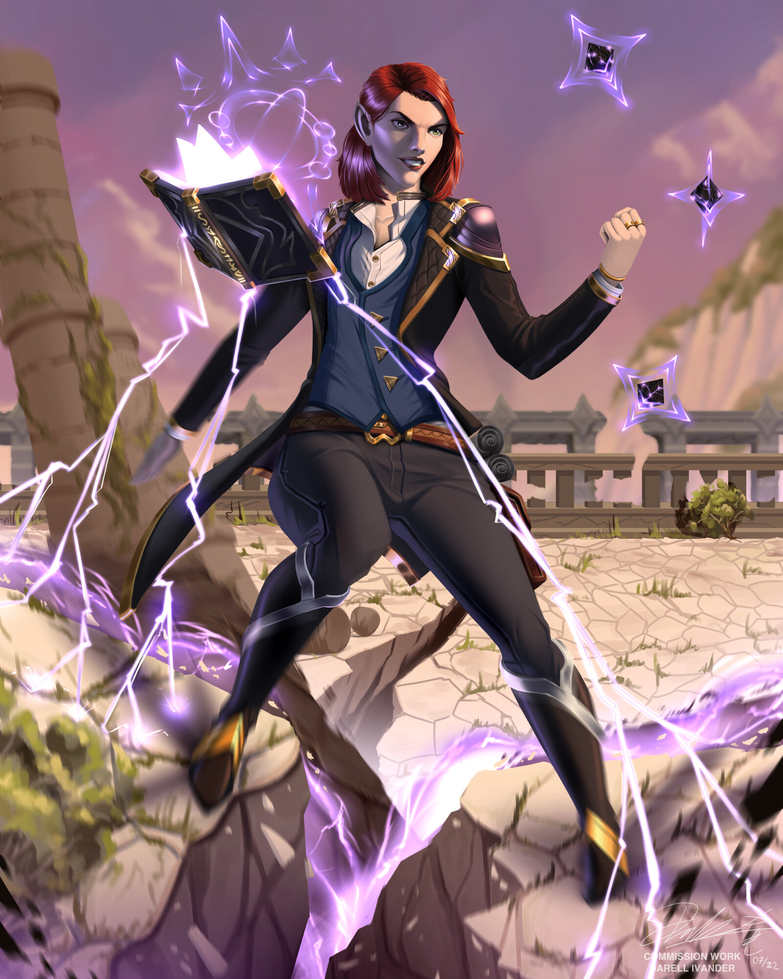 ArtStation - Thaticus Reach, The Half-Elf Gravity Wizard