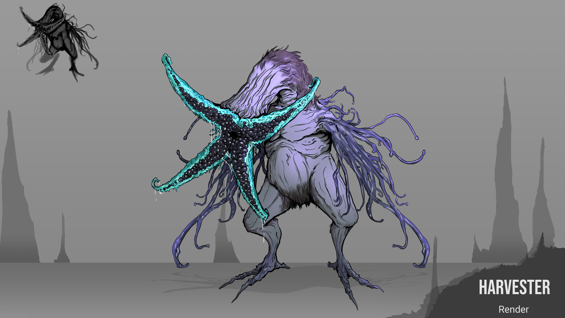 ArtStation - Concep Art- Cave Creatures, Process