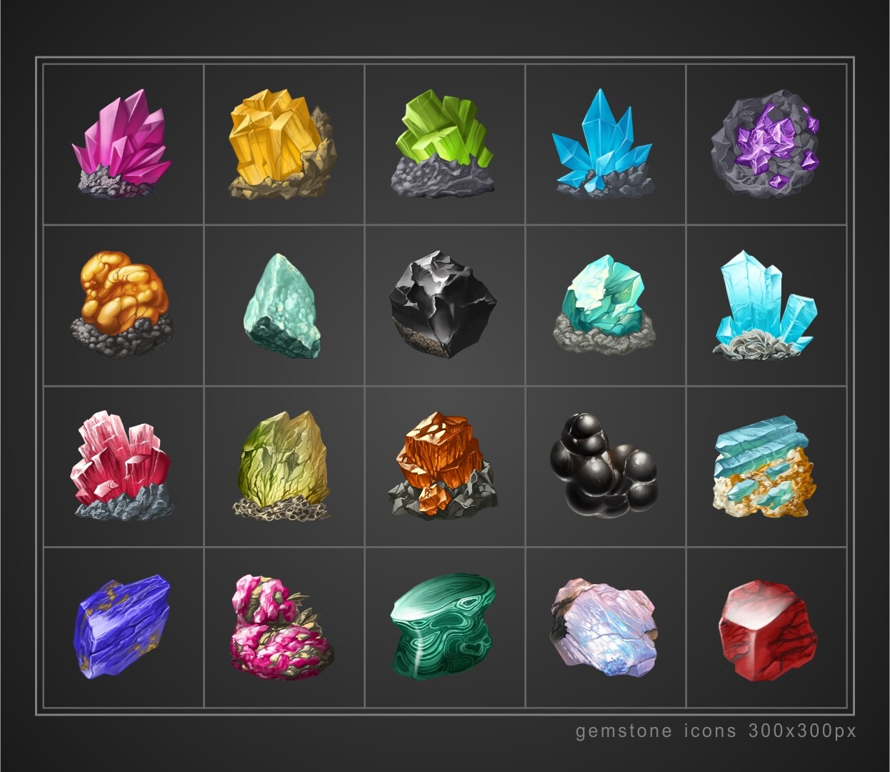 ArtStation - Gemstone Icons
