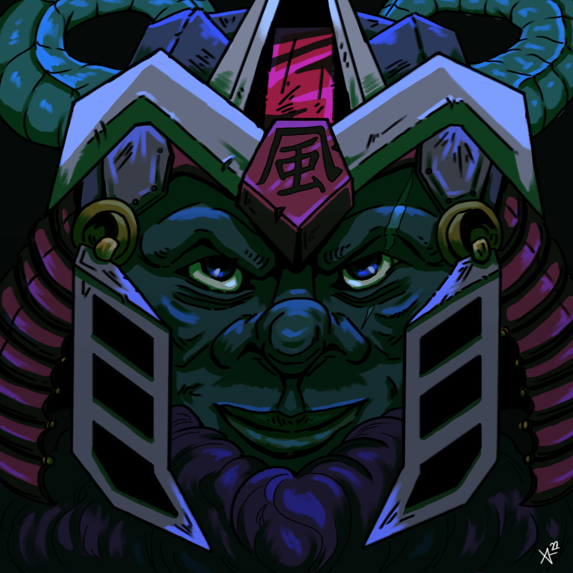 ArtStation - Fujin in Gundam Armor (Profile Picture)