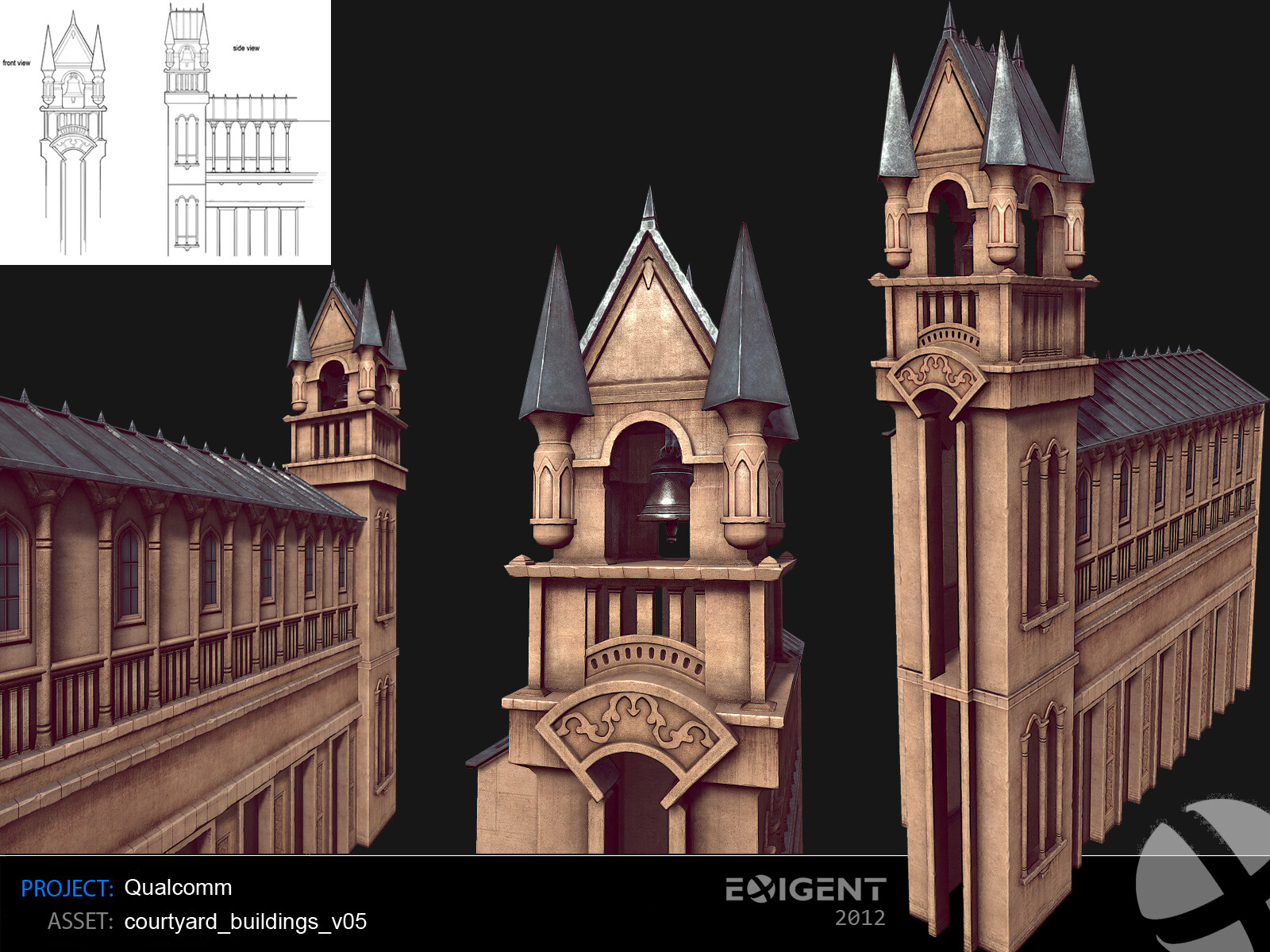ArtStation - Qualcomm - Courtyard building
