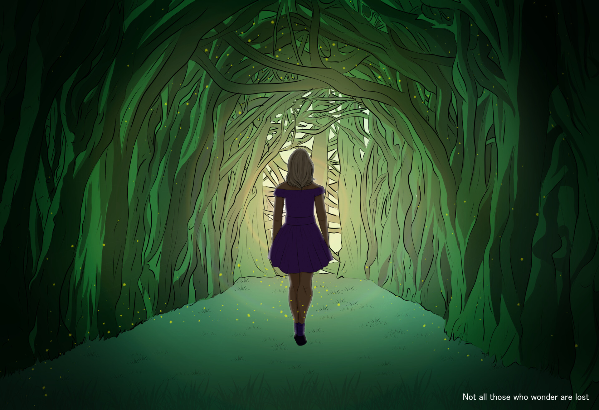 ArtStation - Walking through the woods