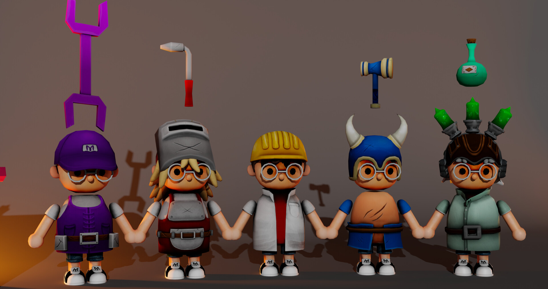 ArtStation - Rocketeers Characters HandPainted