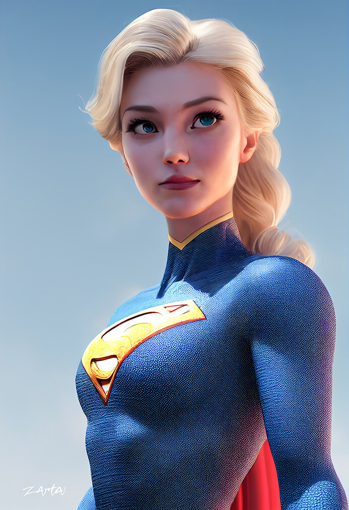 ArtStation - Elsa as Superman