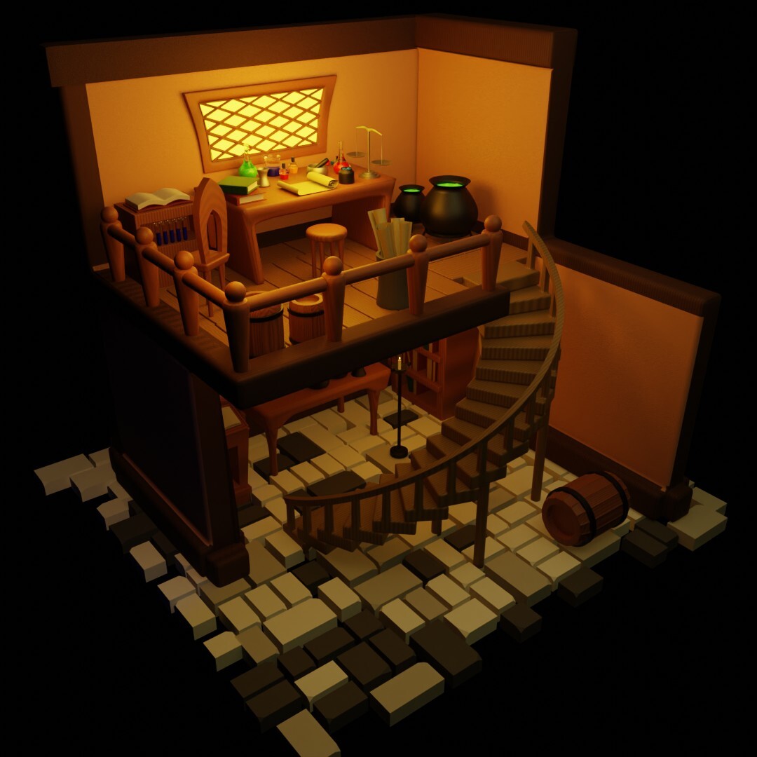 ArtStation - Alchemist workshop 3D