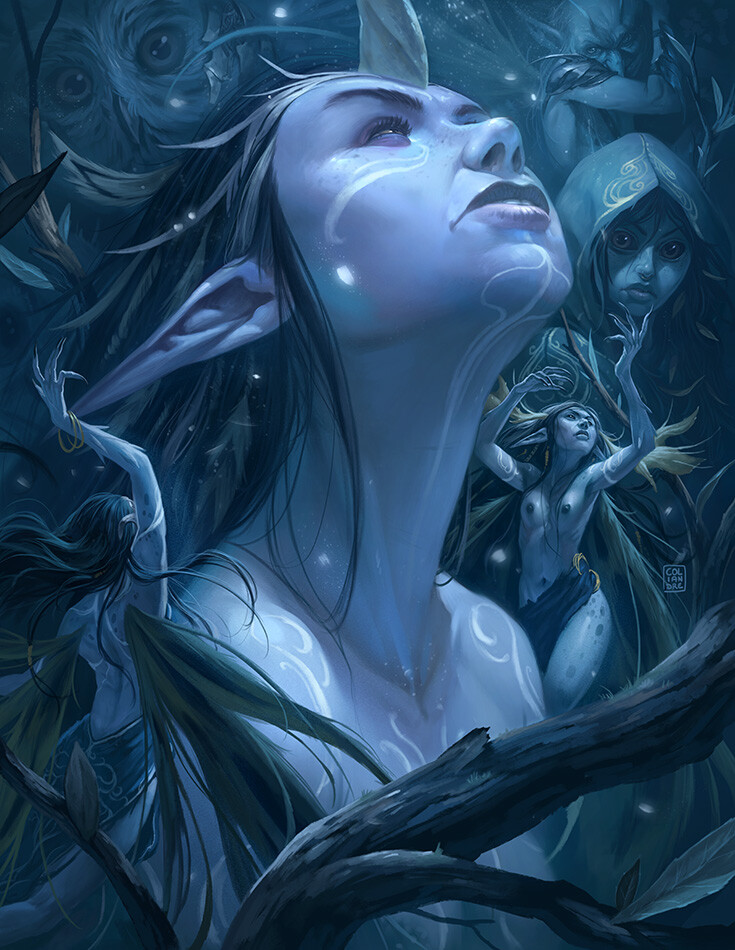 ArtStation - Dark Faeries: the blue.