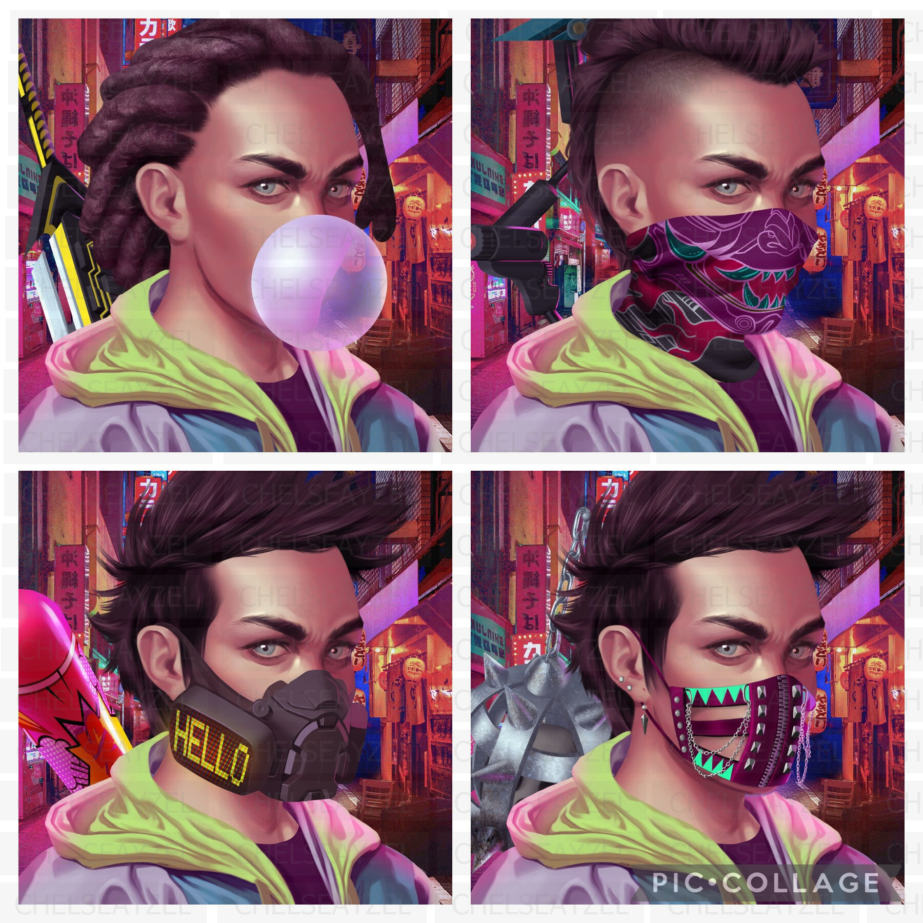 ArtStation - Cyberpunk NFT Collection Concepts (Male Character)