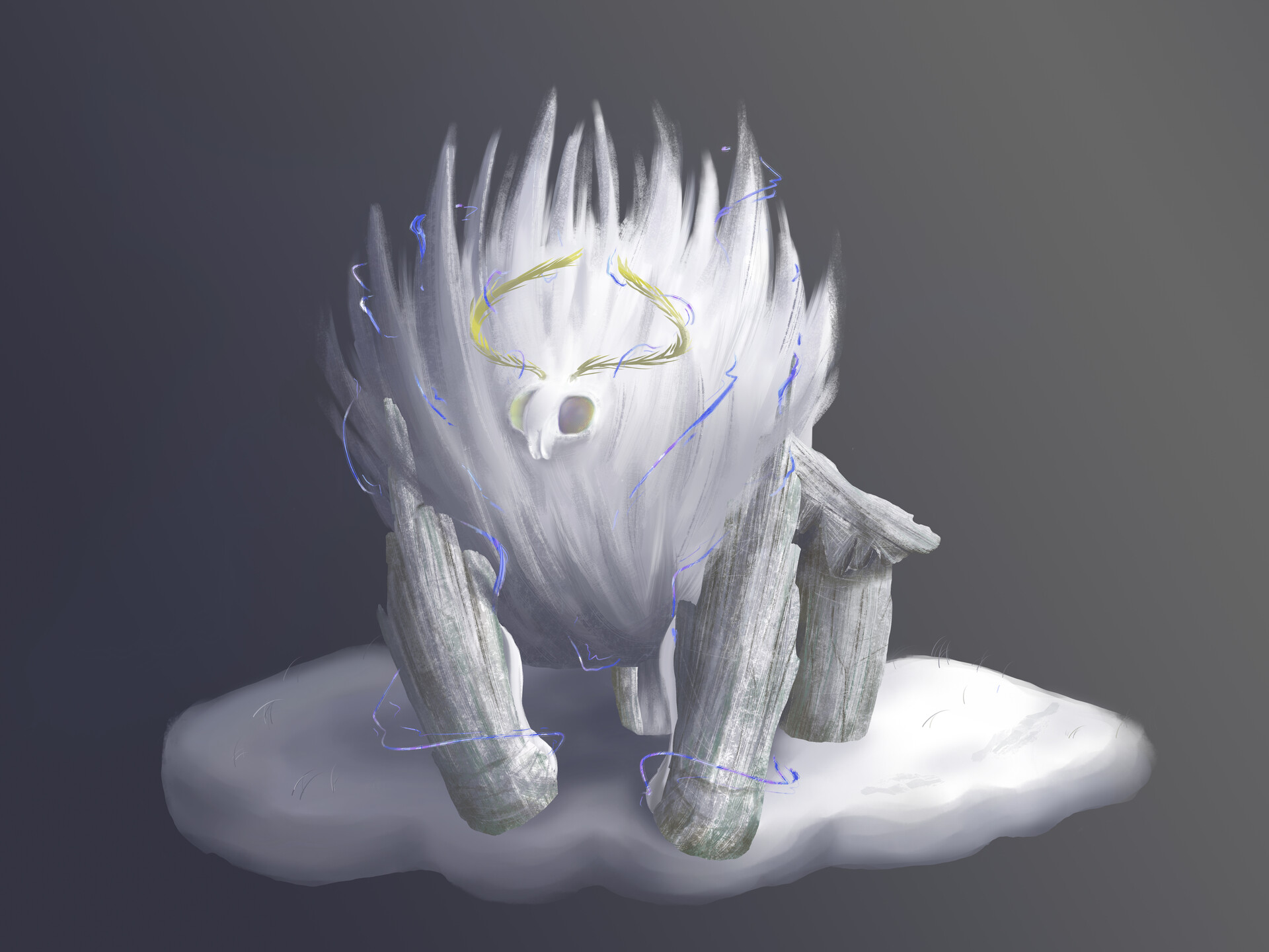 ArtStation - Creature Desing, Snow-Electric beast