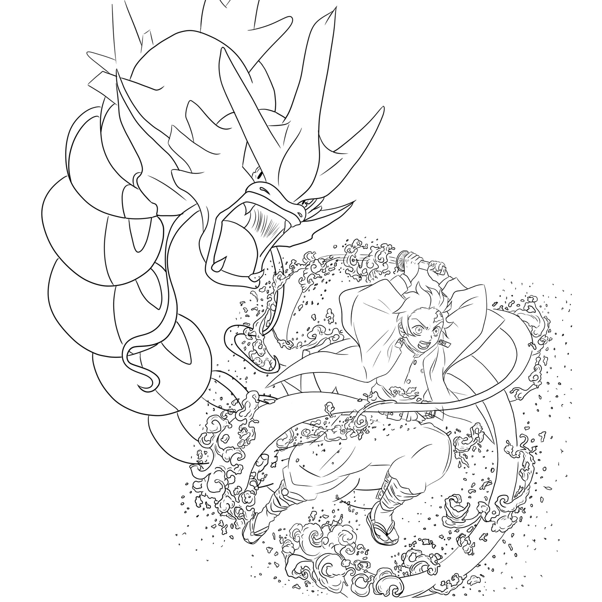 pokemon mega gyarados coloring pages