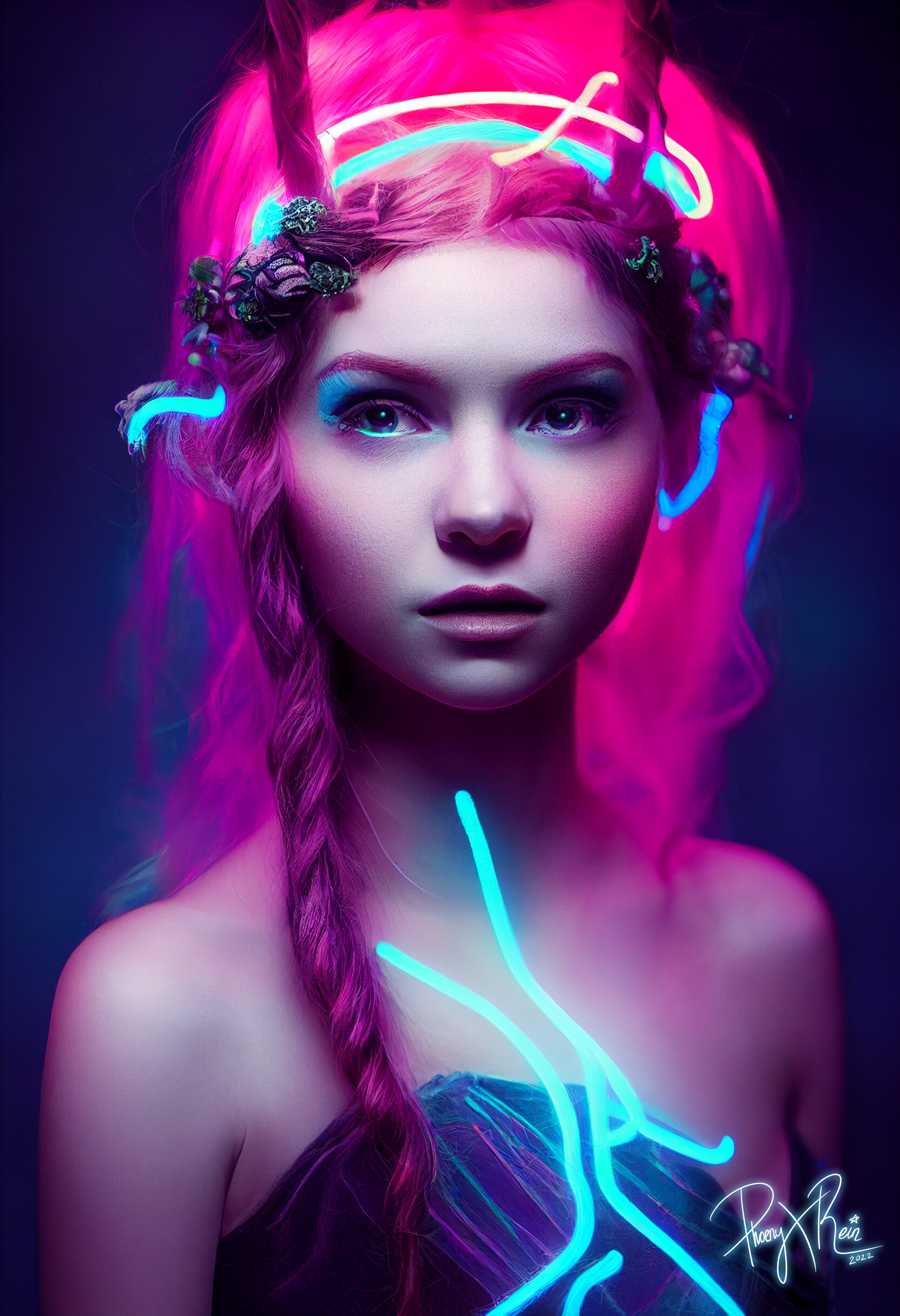 Phoenyx Rein - Neon Portraiture