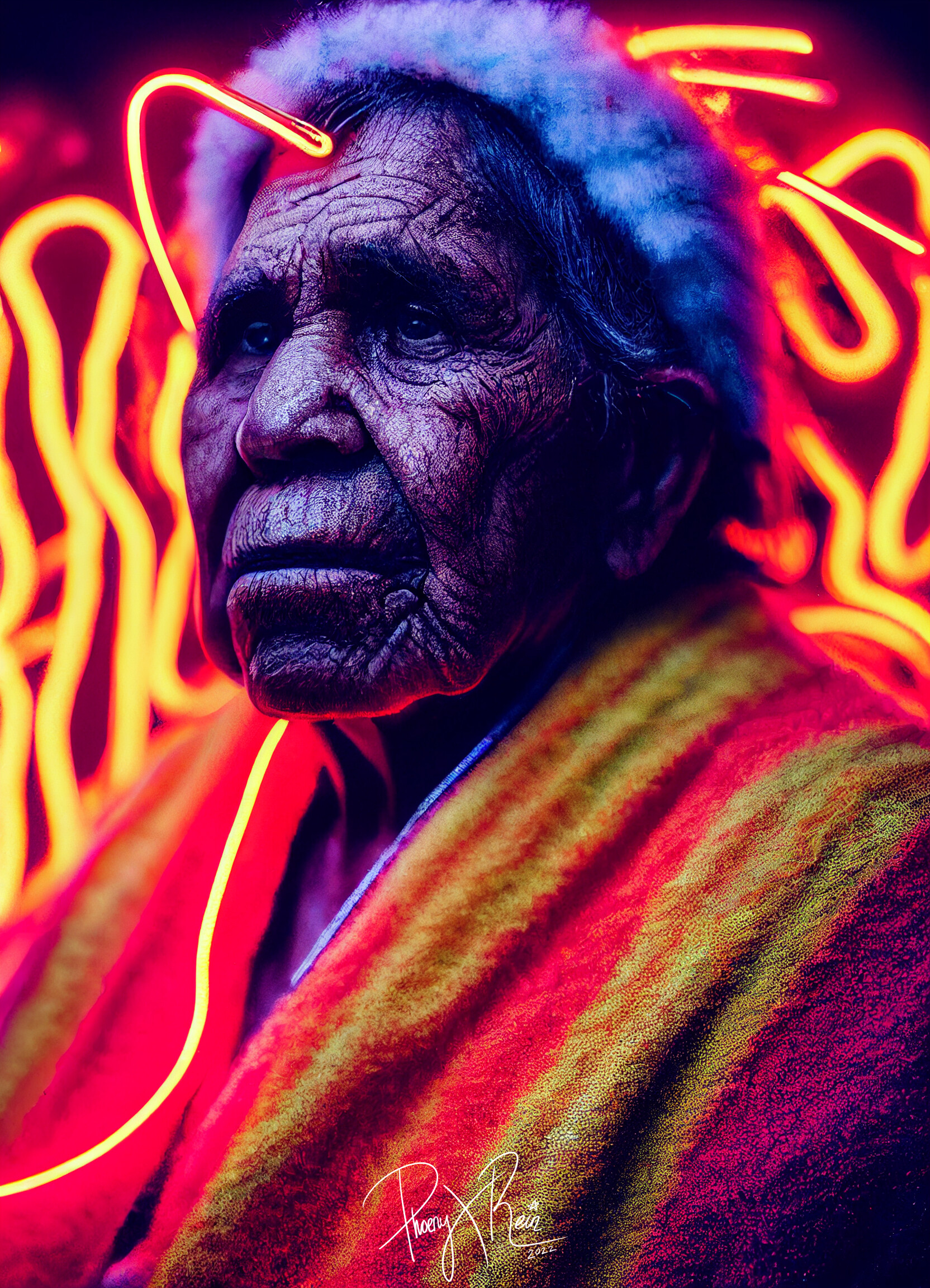 Phoenyx Rein - Neon Portraiture