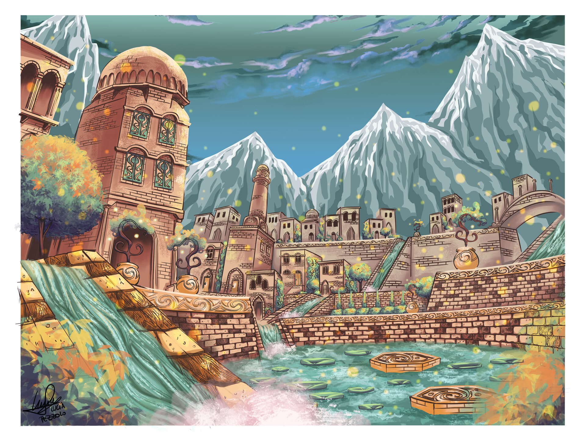 ArtStation - Backgrounds for digital book / Fondos para libro digital