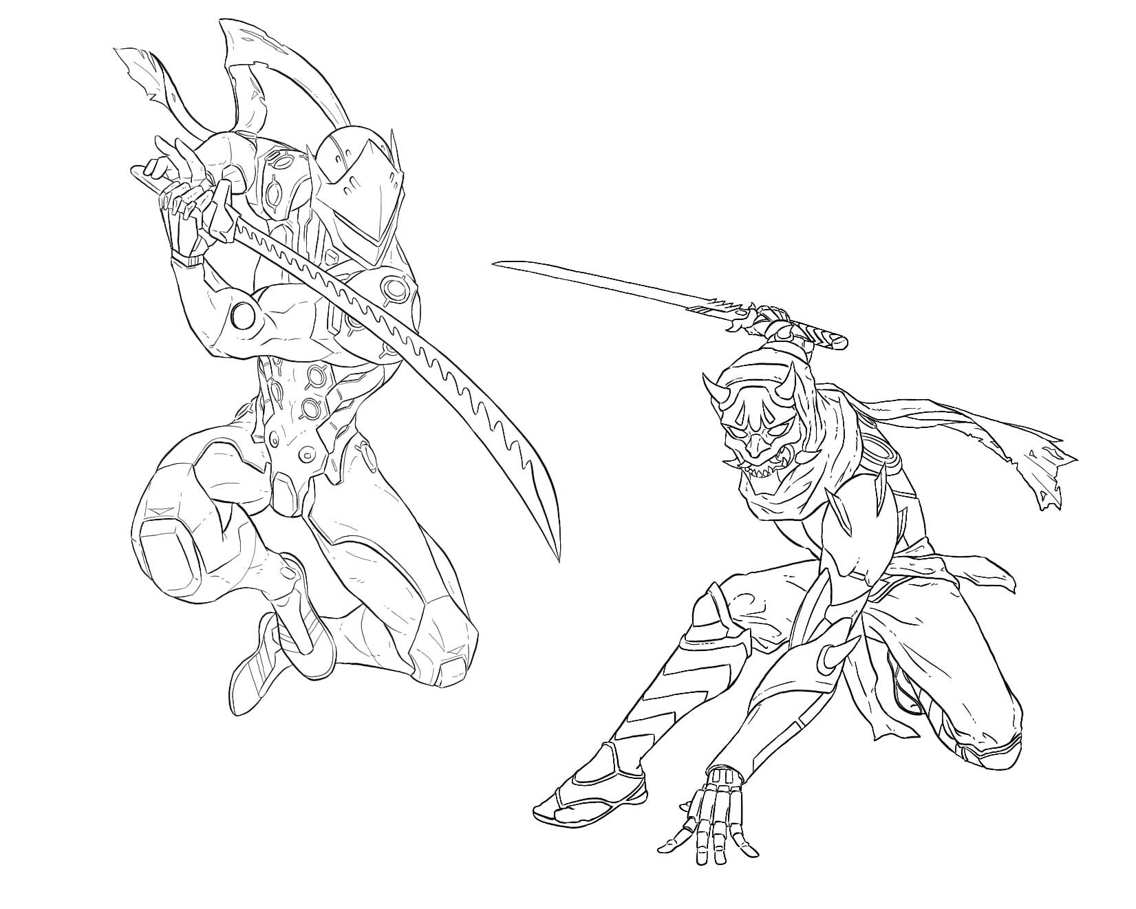 Genji Kleurplaat Kolorowanki Dattaque Heros Ausmalbild Kleurplaten ...