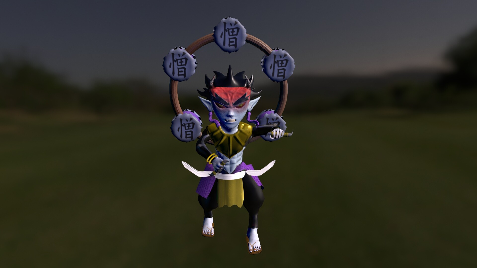 ArtStation - Demon Slayer Manga Character (Hantengu, Zohakuten form)