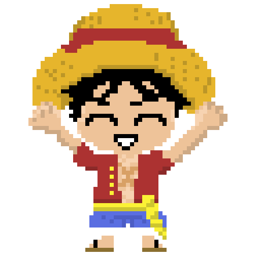 ArtStation - Luffy in pixel