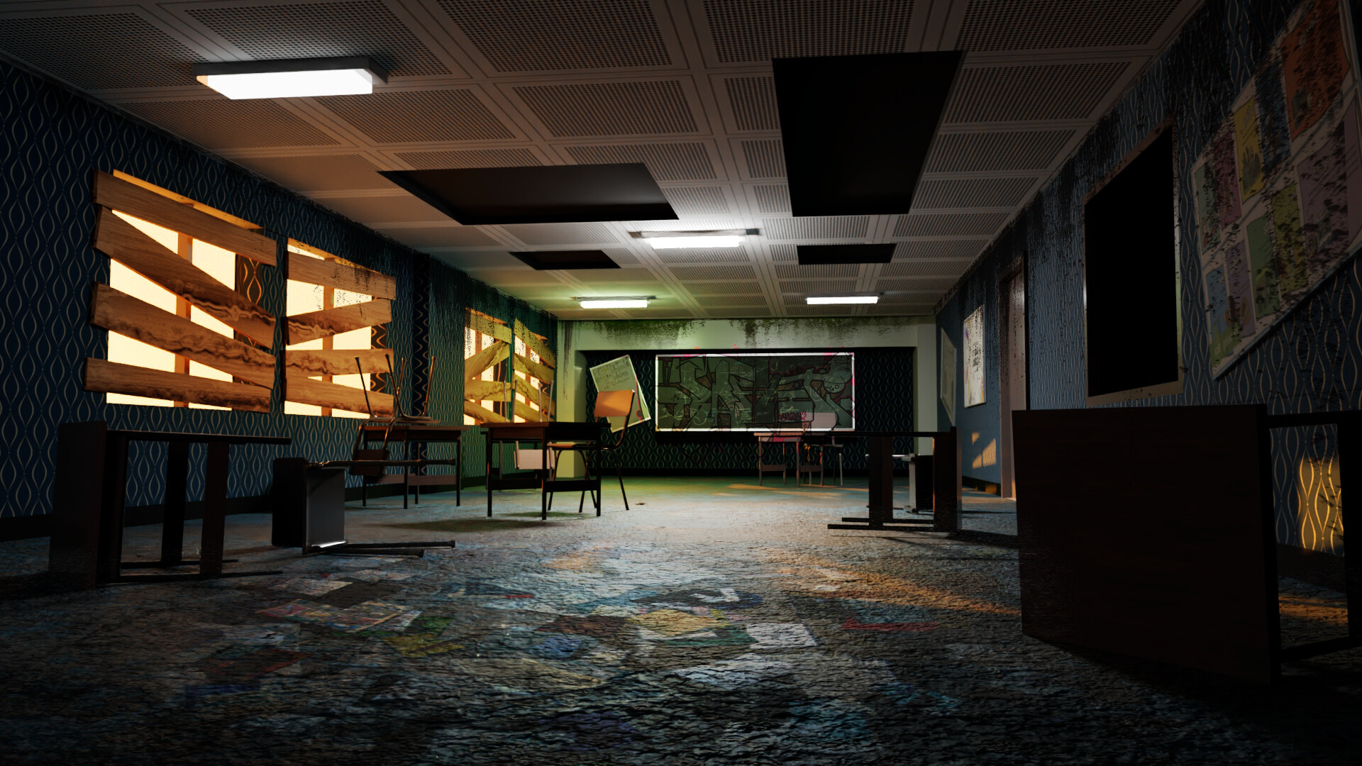 ArtStation - Abandoned Classroom